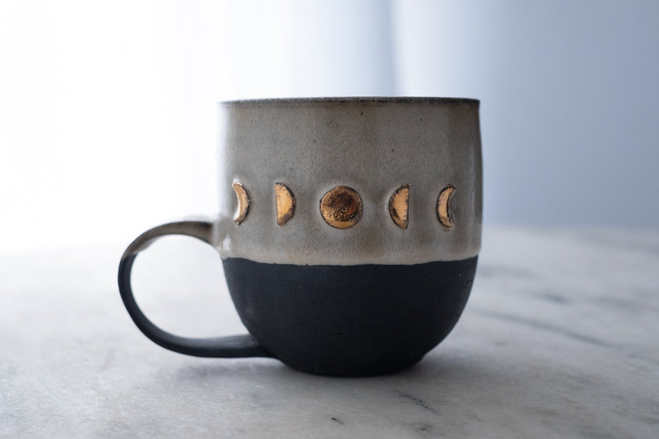 Gold Moon Phase Mug – g ceramic & co.